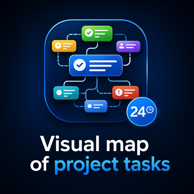 Visual map of project tasks oleh Guryev Vladislav