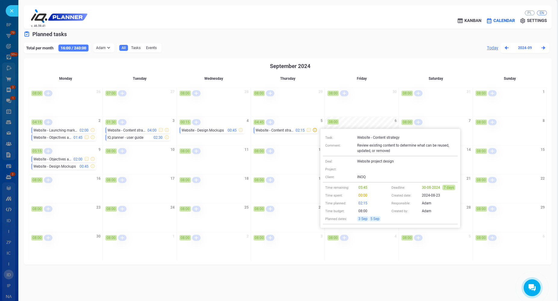 IQ.planner – Time master and task planning with employee availability ...