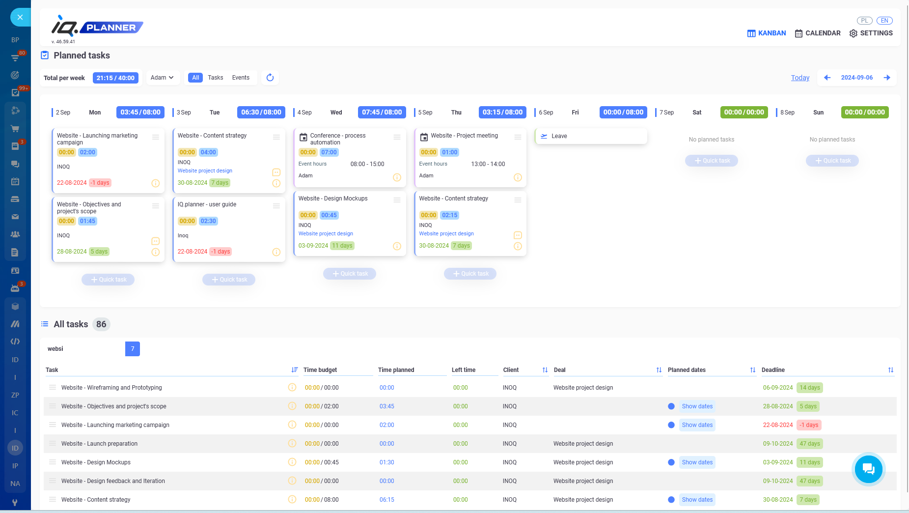 IQ.planner – Time master and task planning with employee availability ...