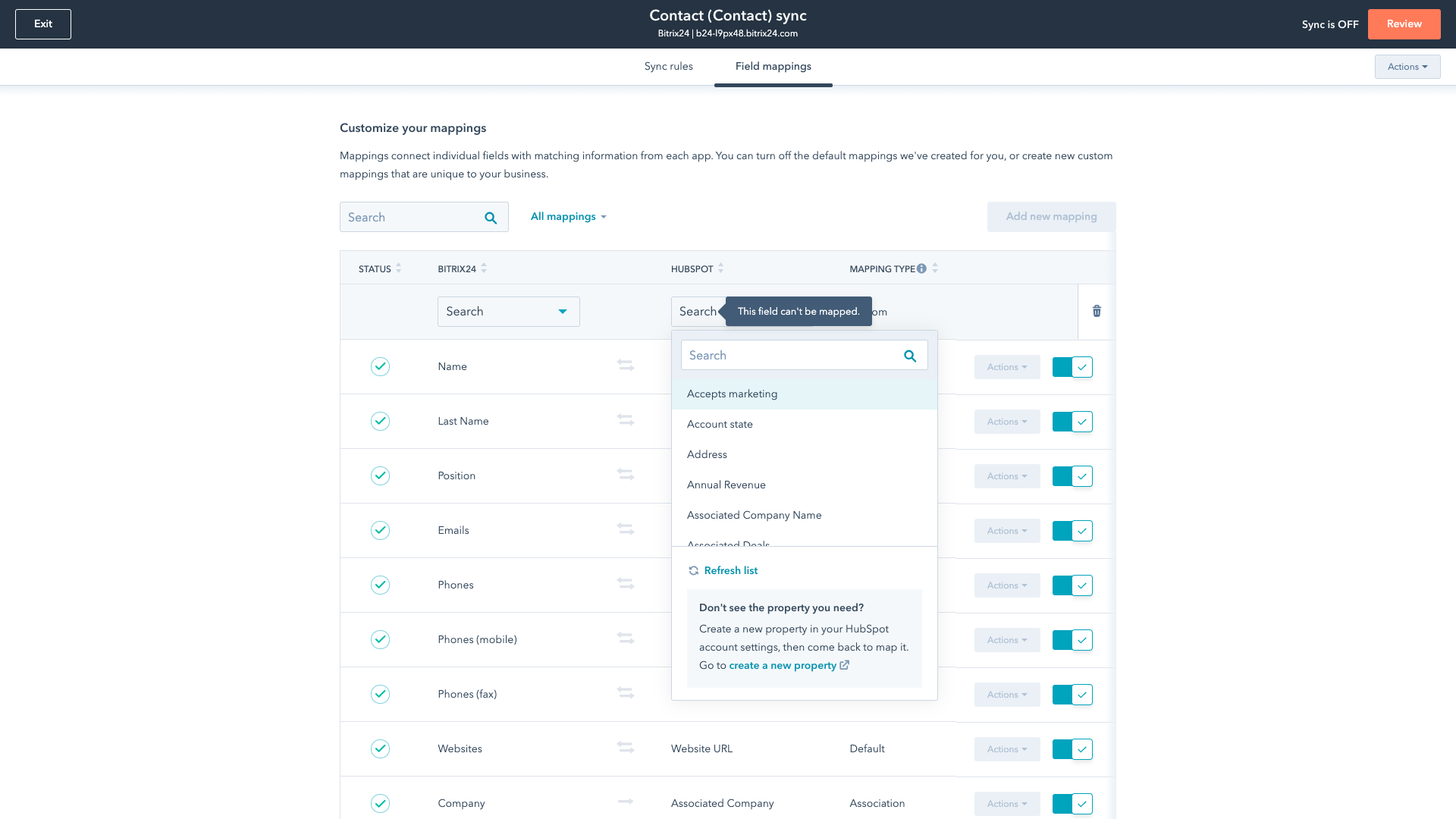 HubSpot de HubSpot OAuth