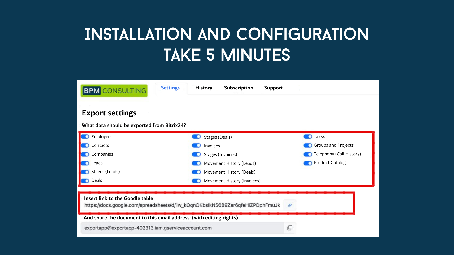 Export App by BPM Consulting