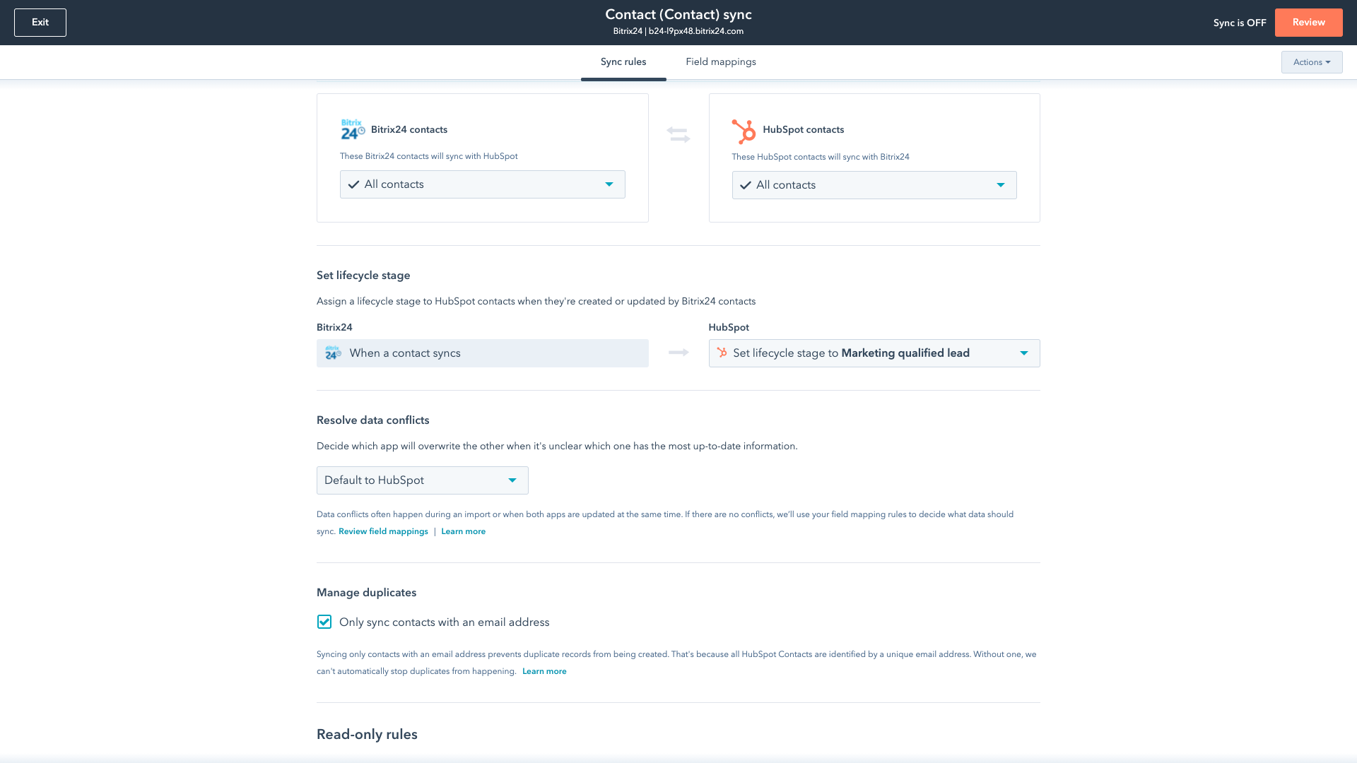 HubSpot de HubSpot OAuth