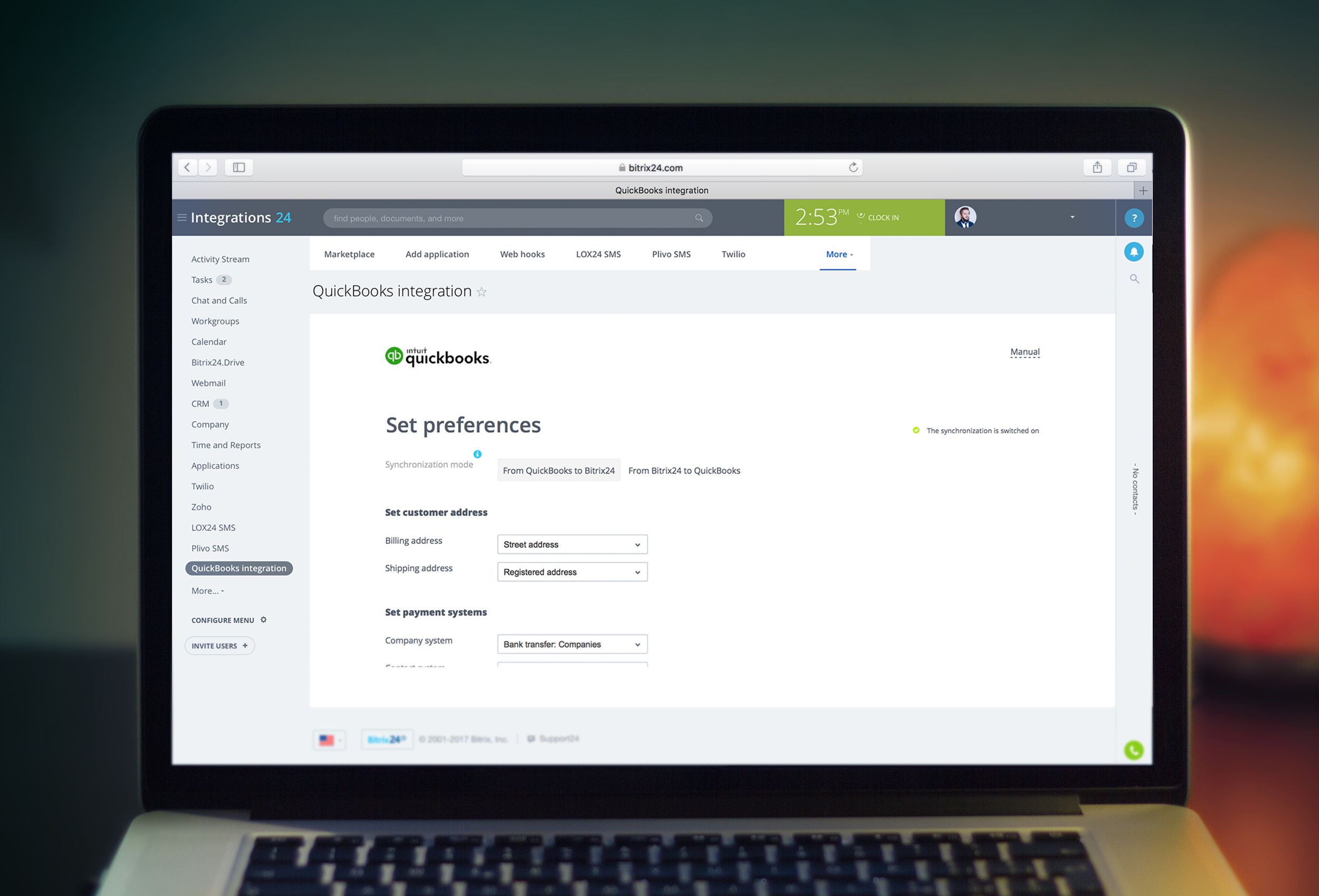 QuickBooks integration