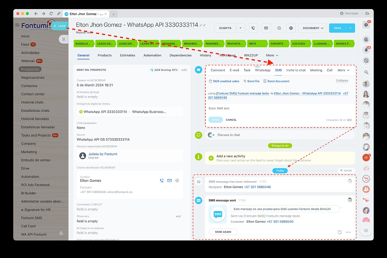 Fontumi SMS de ENRUTAPPS SAS | Fontumi