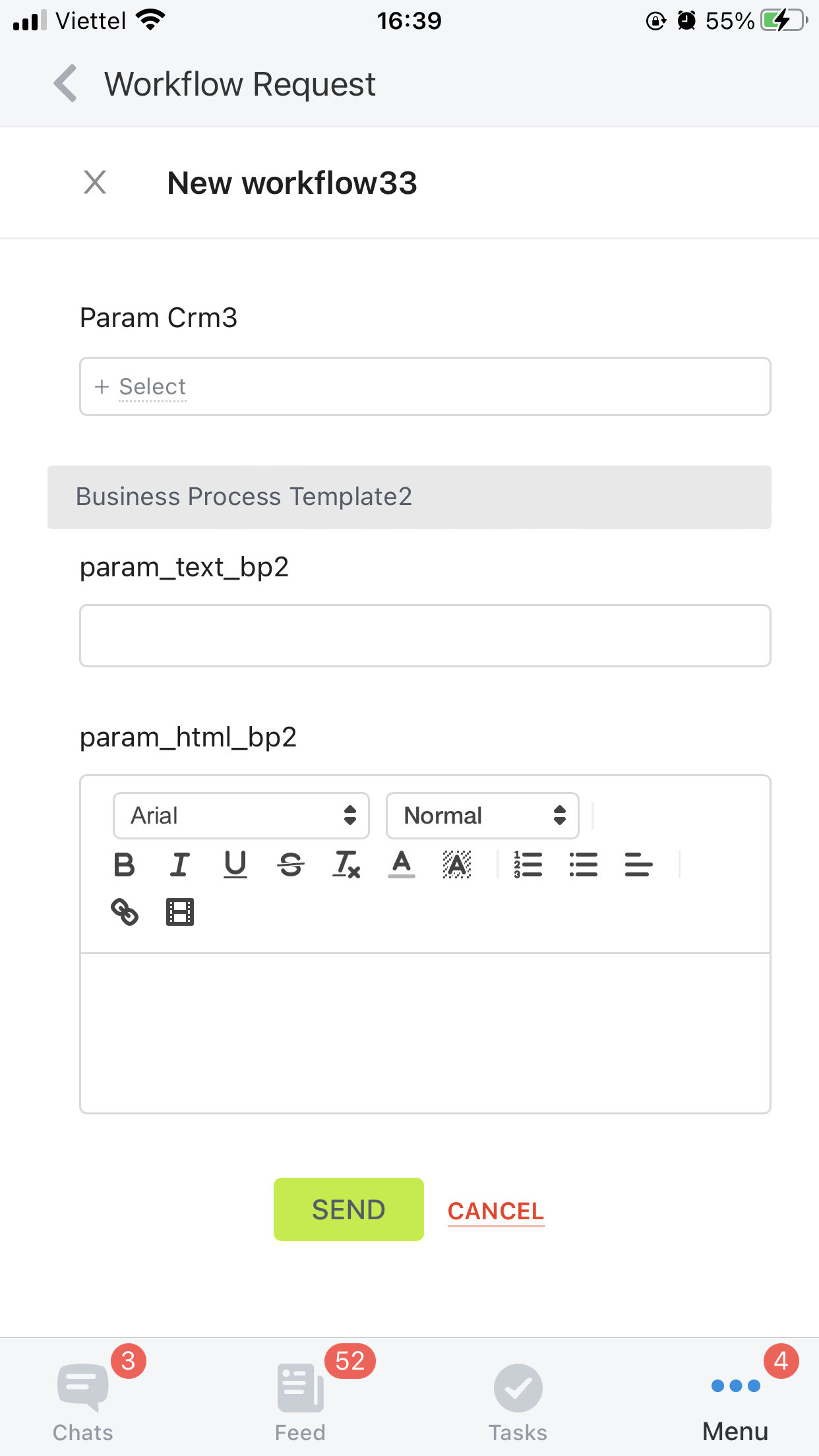 Submit Workflow Request In Mobile App By First Mind Software