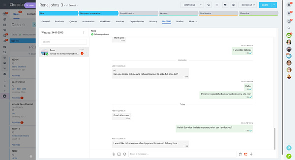 WhatsApp, Telegram, Instagram from Wazzup by WAZZUP
